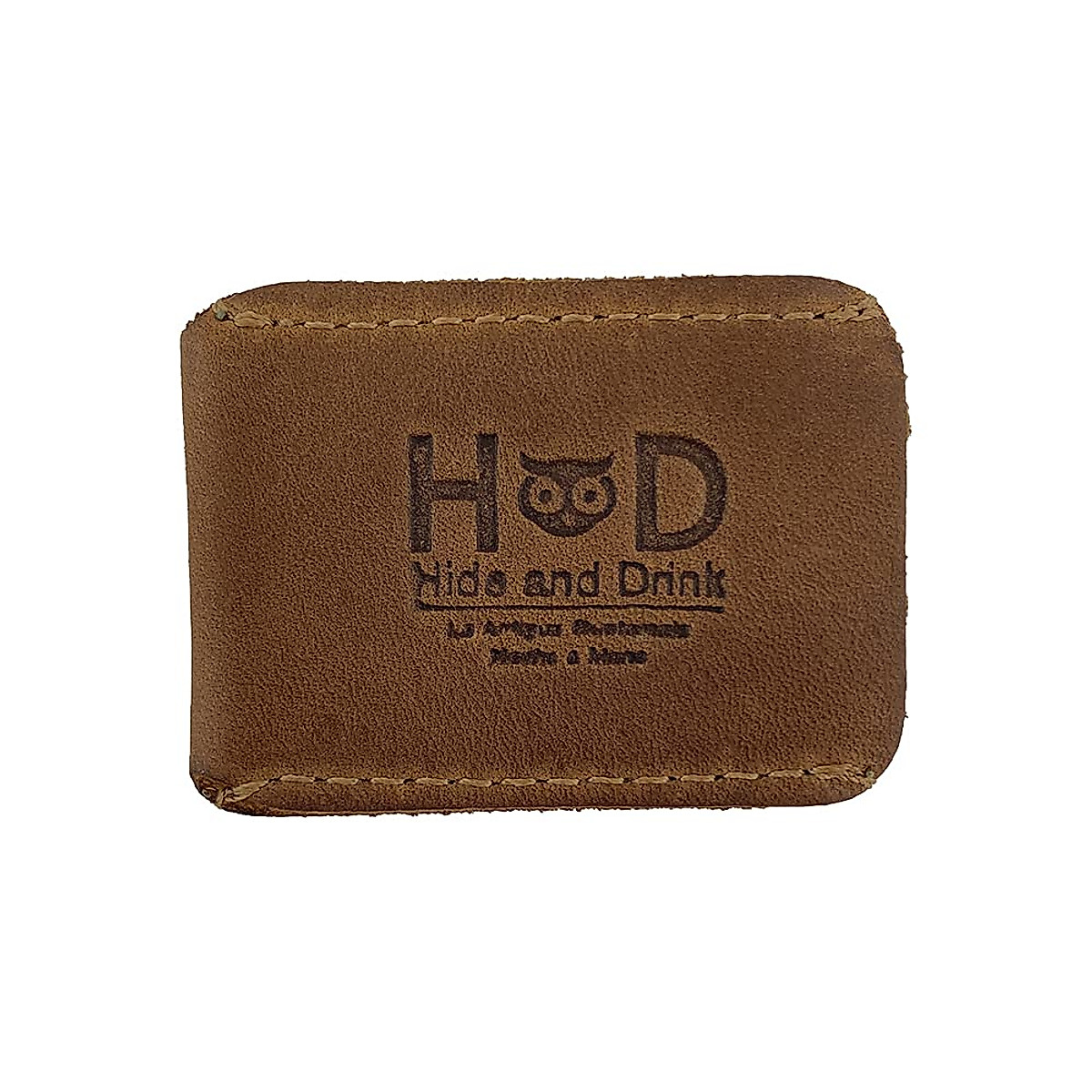 Hide & Drink, Leather Double Edge Safety Razor Head Protective Sheath, Shaving Travel Cover Handmade (Single Malt Mahogany)