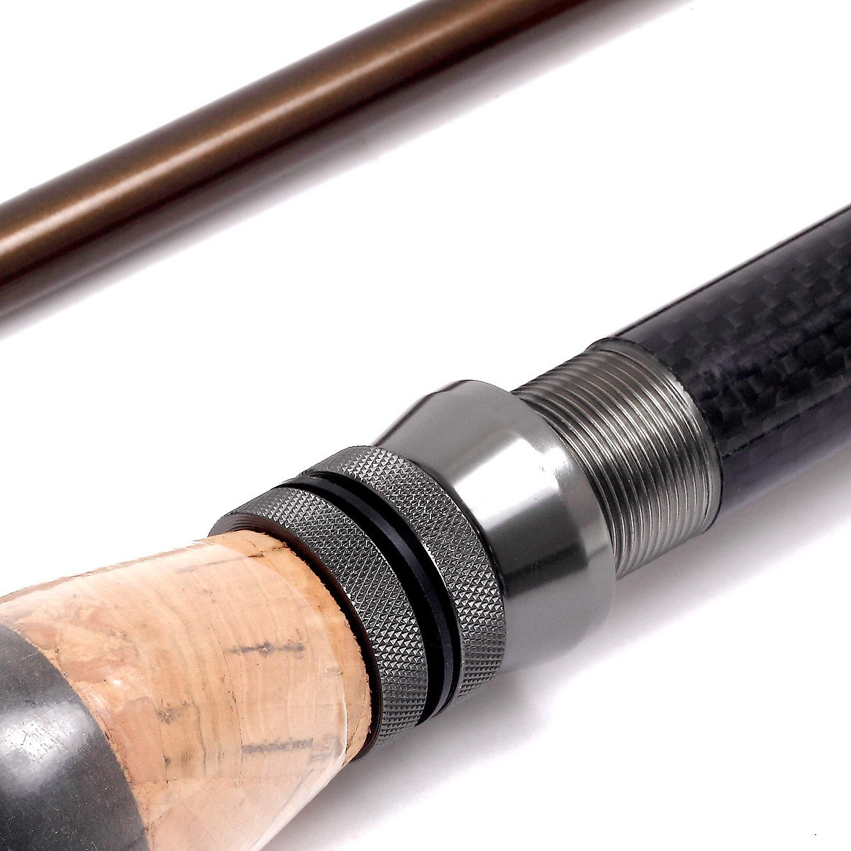 Fly Fishing Rod 9ft 4 Sections 7-8wt Fly Rod Carbon Fiber Blanks Light Weight Medium Fast Action Freshwater Fishing, fly904 7-8