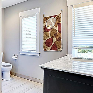 hengpai Kids Cute Hanging Laundry Hamper Bag Dirty Clothes Bag Basket Fabric Wash Bag with Door Wall Hooks,Lovely Hand Drawn Autumn Leaves