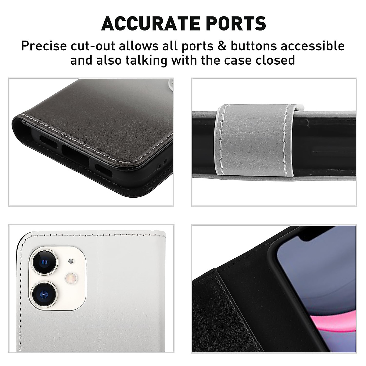 MONASAY Wallet Case Compatible for iPhone 11, 6.1-inch, [Glass Screen Protector Included] [RFID Blocking] Flip Folio Leather Cell Phone Cover with Credit Card Holder, Dreamlikes