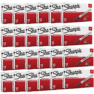 Sharpie 30001 Black Fine Point Permanent Markers, 288 Count