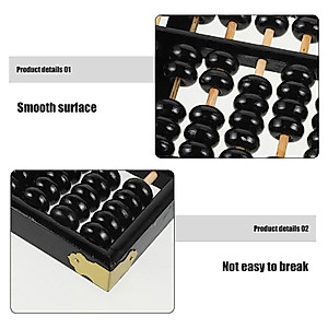 ibasenice Arithmetic Bead Counting Tools Digits Calculator Girls Japanese Soroban Wood for Rods Math Tool Chinese Boys Students and Wooden Kids Abacus Educational