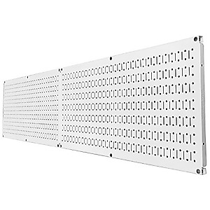 Wall Control Pegboard Rack Home & Garage Tool Storage & Organization White Metal Pegboard Pack - Two 32-Inch x 16-Inch White Steel Peg Board Panels
