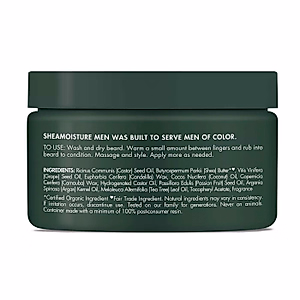 SHEA MOISTURE Mens Beard Balm, All Natural ingredients, Made With Maracuja Infused Shea Butter, Shape-Smooth & Define, 4 Ounce (M-BB-2949)