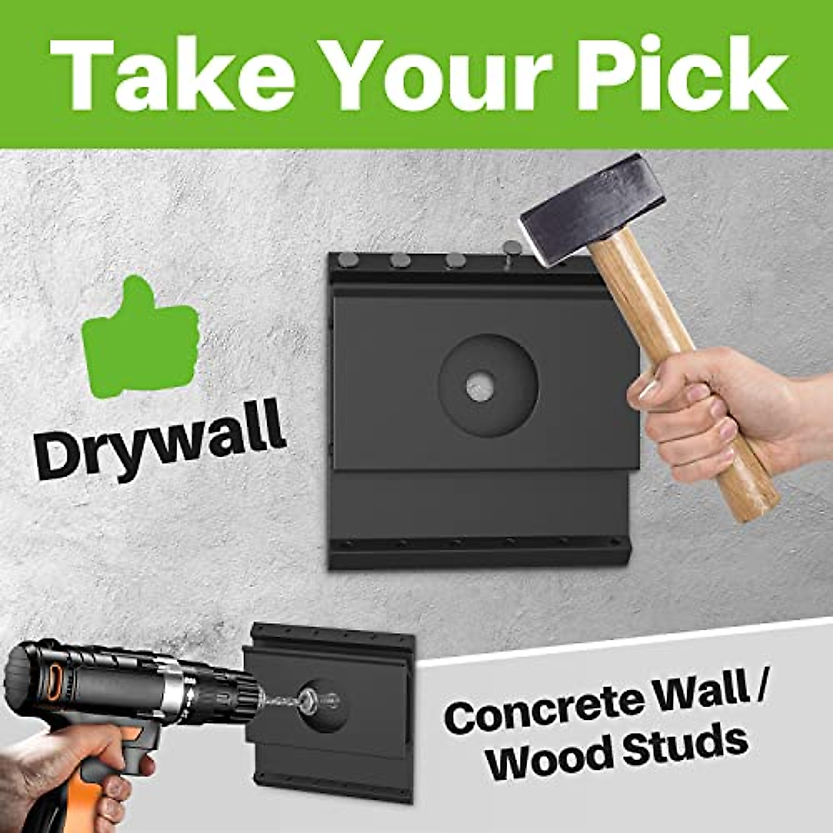 ‎USX MOUNT Universal Soundbar Wall Mount for Drywall Wood Studs Concrete Wall Up to 22 Lbs Sound Bar Mounting Brackets Under TV, Depth Adjustable 4.13-6.3‘’ Removable and Lockable No-Slip Hooks