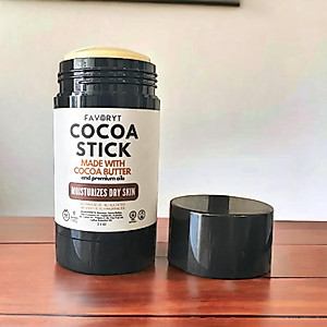 FAVORYT Cocoa Butter Stick – All-Natural Moisturizing Lotion Stick with Cocoa Butter, Almond Oil, Jojoba Oil, Avocado Oil – Warm and Natural Body Butter Stick Flavor for Women, Men, Kids – 1oz