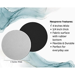 Personalized Coasters for Drinks White Barnwood Design Custom Farmhouse Coaster Set Monogram Initial Name Housewarming Gift Handmade by The Painted Pug (White)