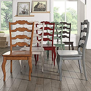 Inspire Q Eleanor French Ladder Back Wood Dining Chair (Set of 2) by Classic Black Antique