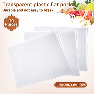 Chengu 9 Pieces Christmas Plastic Baskets for Gifts Empty Oval Basket with 10 Clear Bags Food Storage Basket Woven Empty Basket Gift Baskets for Christmas Party Gift Home Food Serving Storage Display