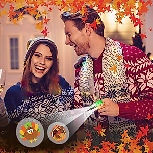 Fall Thanksgiving Party Favors, 24PCS LED Light Up Finger Lights-Turkey Pumpkin Pattern Glow in the Dark Toys Bulk for Boys Girls Harvest Class Exchange Gifts Reward Prizes Thanksgiving Party Supplies