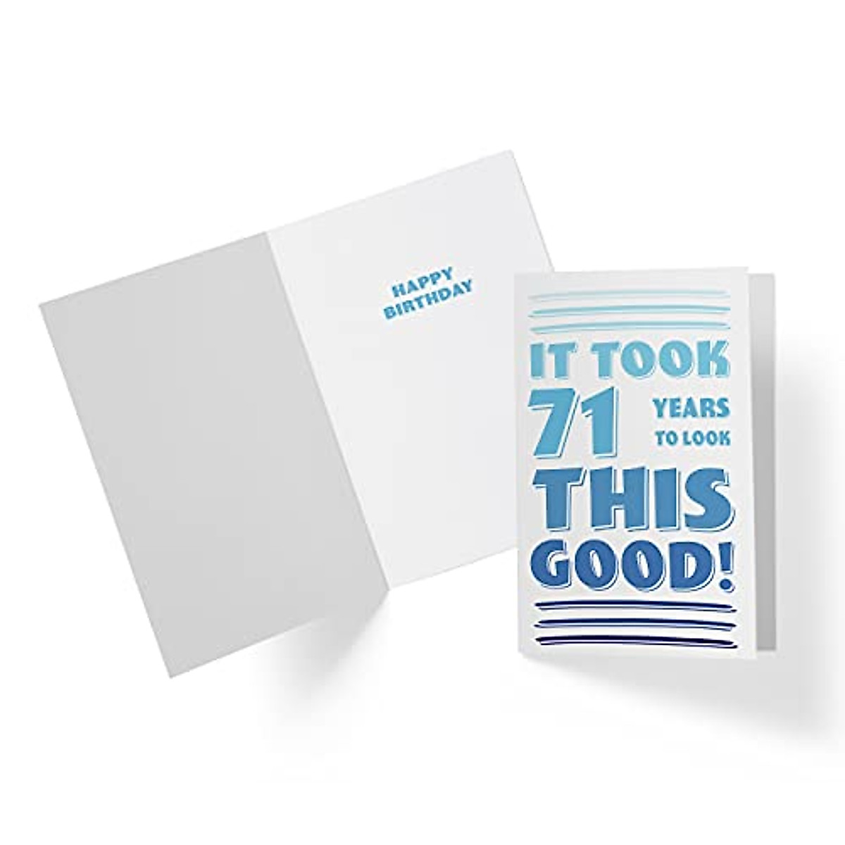 71st Birthday Card for Him Her - 71st Anniversary Card for Dad Mom - 71 Years Old Birthday Card for Brother Sister Friend - Happy 71st Birthday Card for Men Women | Karto – to Look This Good