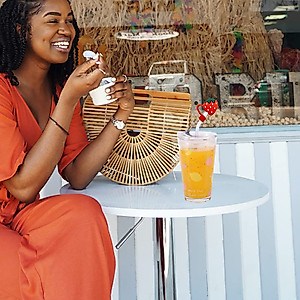 AWEELON 12Pcs Straw Covers Cap, Monkle Silicone Straw Topper Reusable Dust-Proof Straw Tips for Drinking Straws Plug Straw Caps Decoration Home Kitchen Accessories