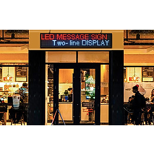 Scrolling LED Sign with WiFi P10 Outdoor 40" x 8" LED Display Programmable LED Sign Perfect Solution for Advertising