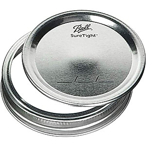 CAMDEPOSU Wide Mouth Mason Jars 32 oz - (4 Pack) Ball Quart With Airtight lids and Bands For Canning, Fermenting, Pickling, Freezing, Storage Glass jar, Microwave & Dishwasher Safe, Clear