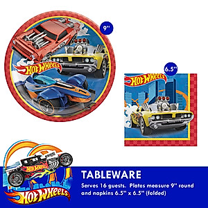 Hot Wheels Party Supplies Bundle (Pack for 16)