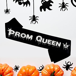 Halloween Prom Queen Sash - Halloween Bloody Sash Zombie Prom Queen Sash Belt - Corpse Cosplay Spooky Queen Zombie Prom Sash for Halloween Day of The Dead Party Decorations