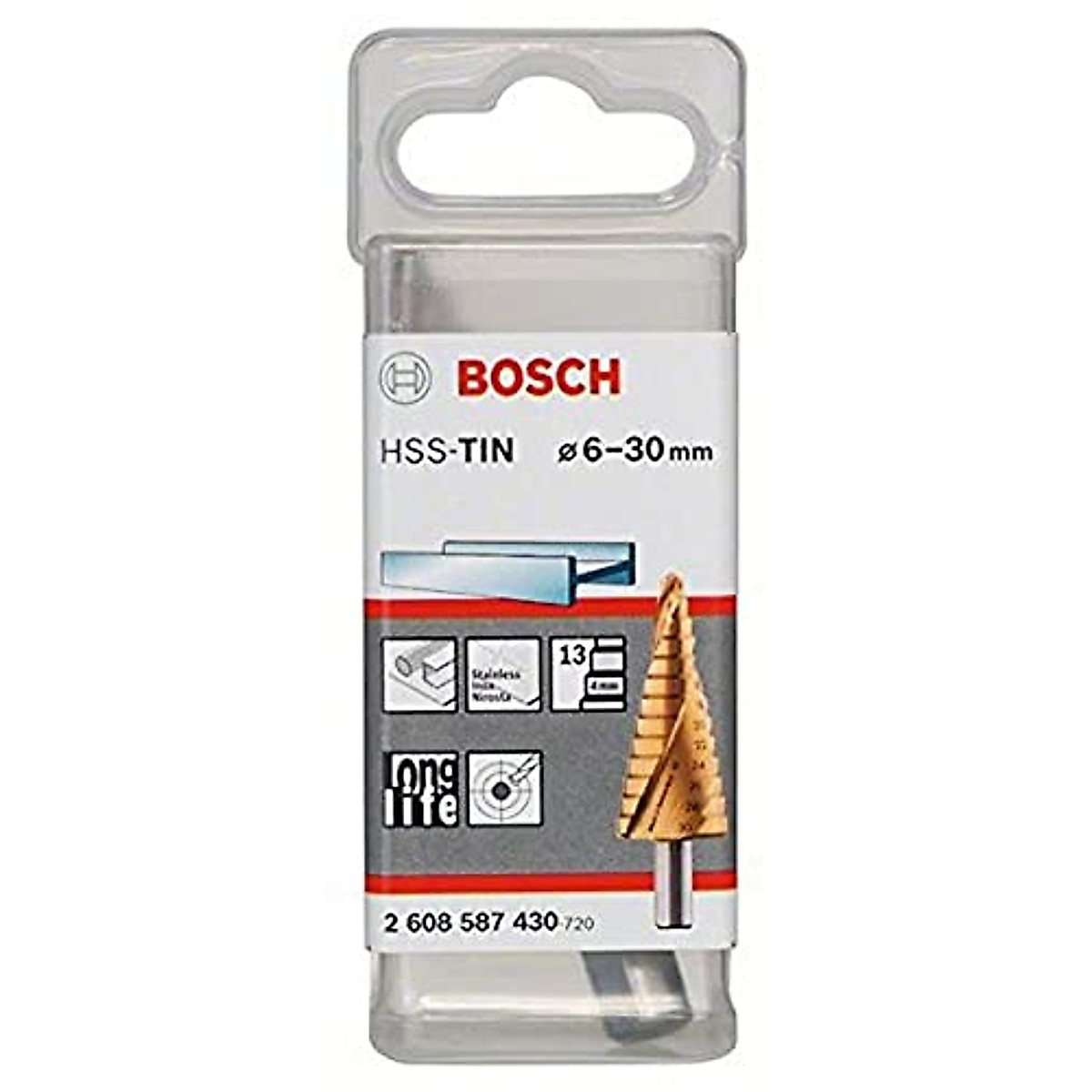 Bosch 2608587430 Hss-Tin Step Drill Bit 13 Parts 6-3mm