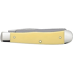 Case XX WR Pocket Knife Yellow Synthetic Trapper Item #80161 - (4254 SS) - Length Closed: 4 1/8 Inches