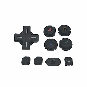 (Black) Replacement L R ZR ZL Button Full Buttons Kit D Pad ABXY Home Power for Nintendo New 3DS XL New 3DS LL