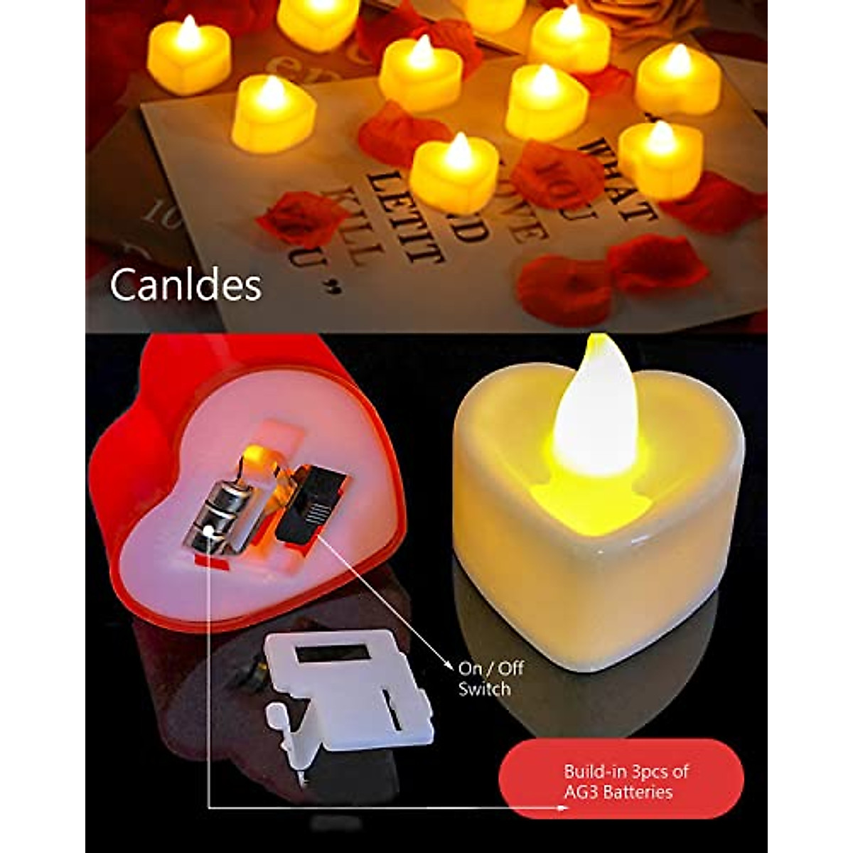 Gyunjux MARRY ME Sign LED Light Up Letter LED Candle Tealigth Red Rose Petal Valentine Gift Warm White LEDs Proposal Sign Will You Marry Me Sign Wedding Sign Engagement Sign Romantic Proposal Decoration Kit