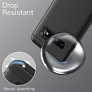 JETech Heavy Shockproof Case for Samsung Galaxy S10, Dual Layer Rugged Protective Phone Cover with Shock-Absorption (Black)