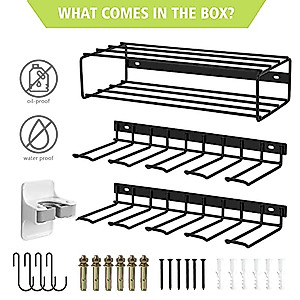 ITurnGlow Garage Power Tool Organizer and Storage, Drill Holder Wall Mount Storage Racks Tool Holder for Cordless Drill, Heavy Duty Floating Tool Shelf ,Perfect for Father's Day Gifts（3 Pack ）