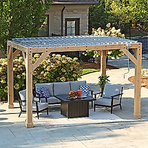 Yardistry 10 x 12 Meridian Wood Room with Louvered Roof