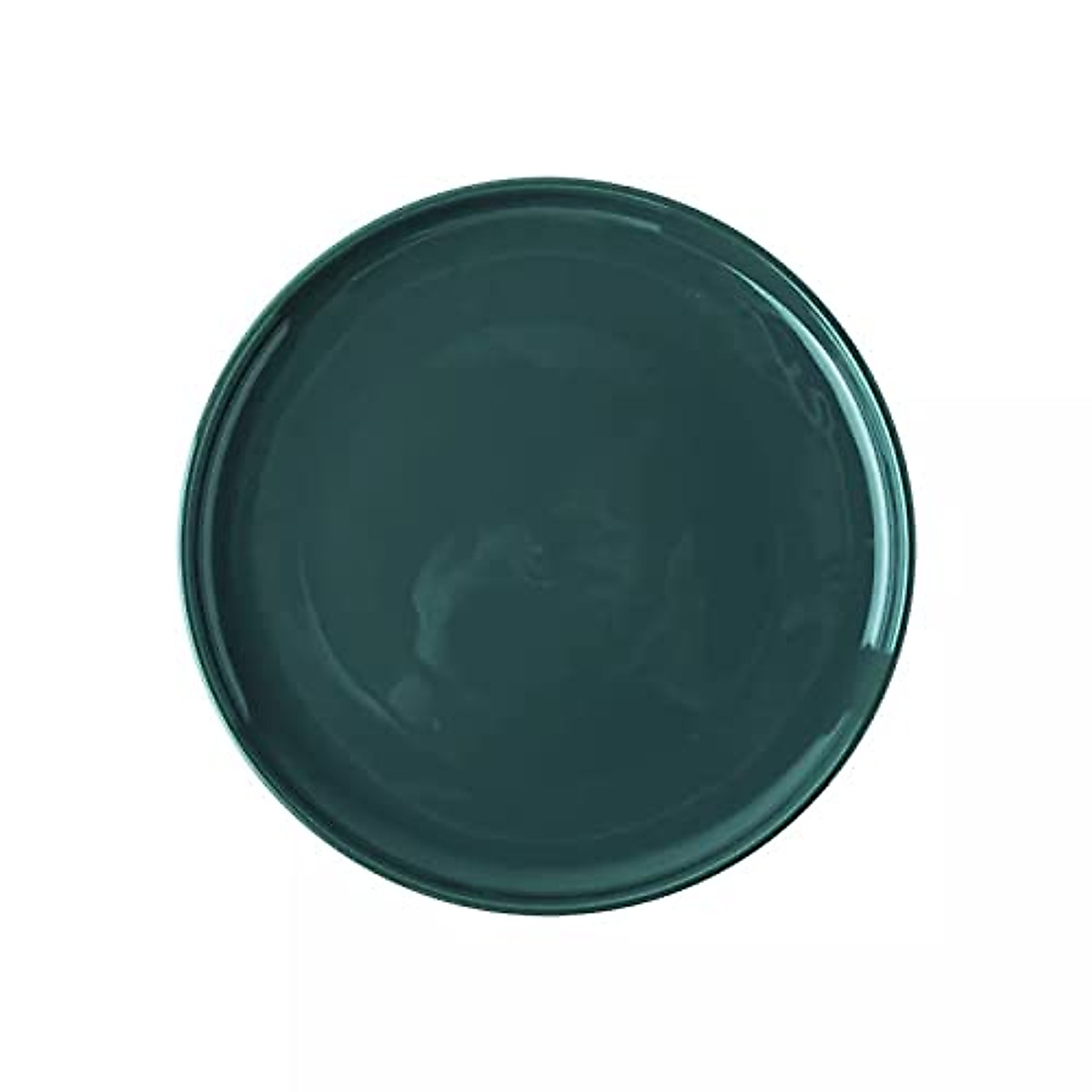 KOWMcp Dinner Plates Green Ceramic Plate Fruit Salad Sushi Dessert Plate Round Serving Tray Decorative Porcelain Tableware Dinner Sets Dishes (Color : 10 inch)