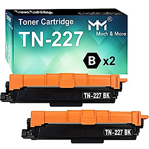 MM MUCH & MORE Compatible Toner Cartridge Replacement for Brother TN-227 TN227 TN227BK TN223 use for MFC-L3770CDW MFC-L3750CDW HL-L3230CDW HL-L3290CDW HL-L3210CW MFC-L3710CW (2 Black)