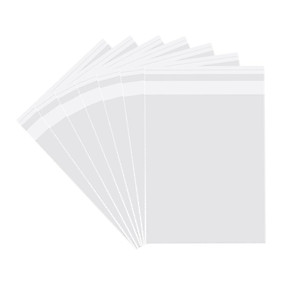 Volanic 50 PCS 12X16 Inch Clear Plastic Packaging Bags Thick Self Sealing OPP Cello Bag for Gift Wrappers