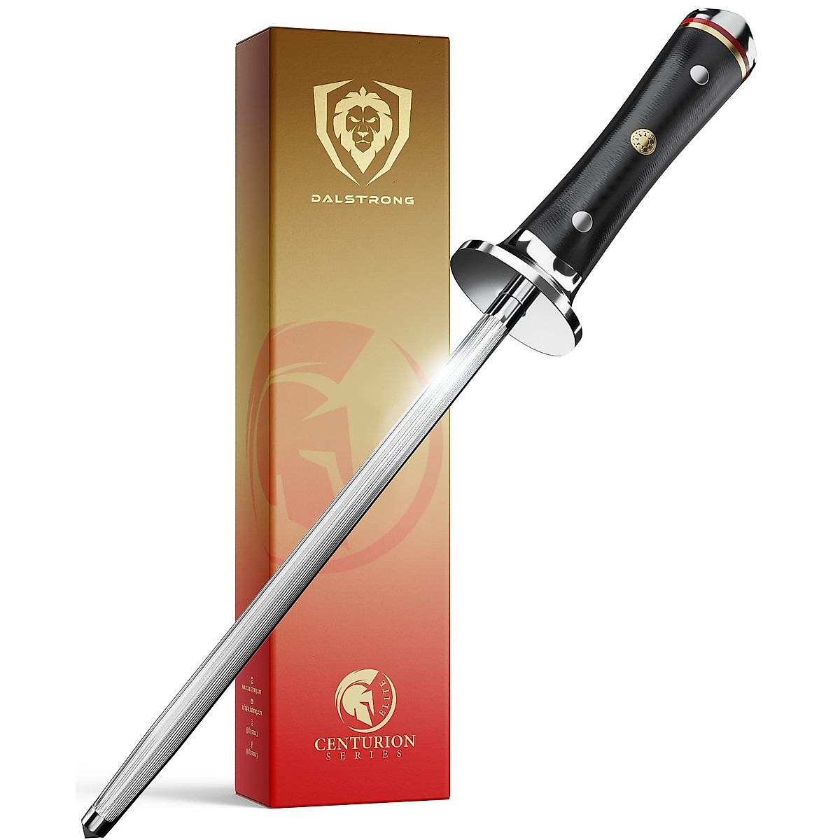 Dalstrong Butcher Knife - 10 inch - Centurion Series -G10 Handle Meat Kitchen Knife - Razor Sharp Bundle with Honing Rod - 8 inch - Centurion Series G10 Handle Kitchen Utensils