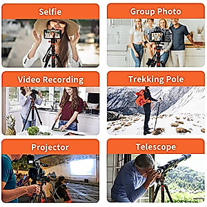 Nietoto New Professional Camera Tripod, Aluminum Travel Tripod for Camera, DSLR Camema Tripod, Compact Professional Camera Tripod Monopod with 360 Panorama Ball Head, 1/4 QR Plate, Carry Bag