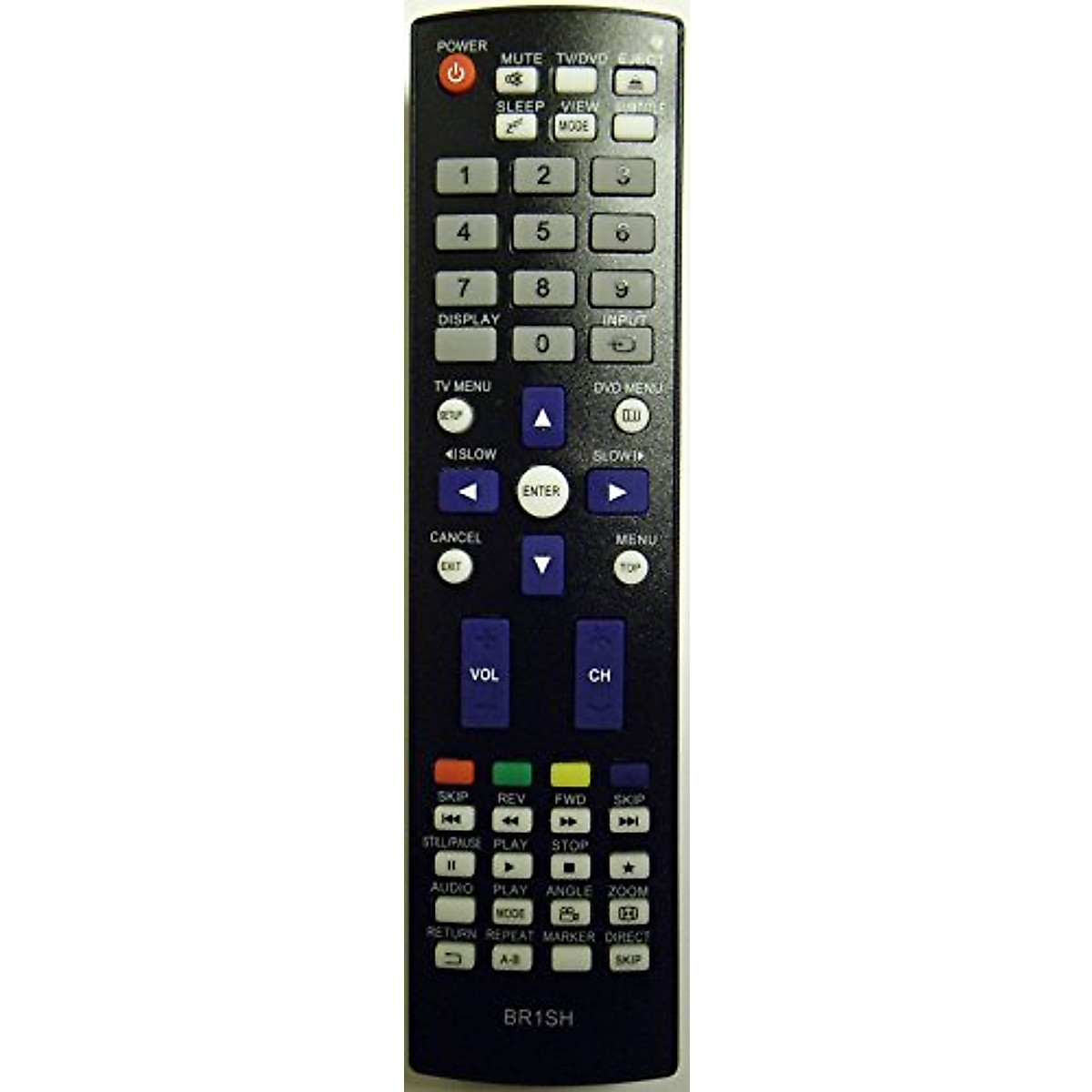 Replacement for Sharp TV/DVD Remote Control GA480WJSB and GA480WJSA