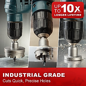 EZARC Carbide Hole Saw Heavy Duty, Hole Cutter for Stainless Steel, Sheet Metal 15/16" 24mm