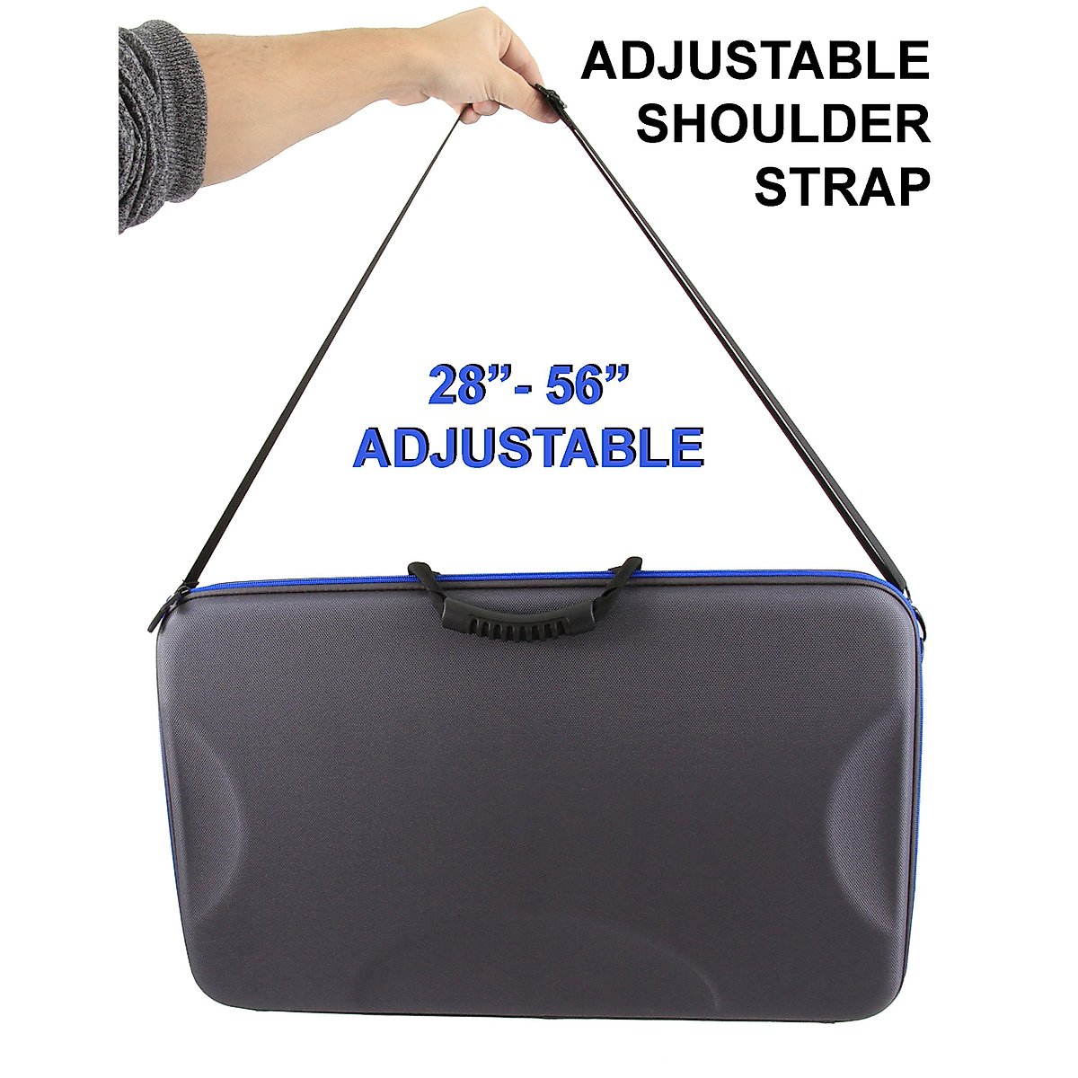 CASEMATIX Travel Case Compatible with Numark Mixstream Pro Plus, Mixstream Pro Go Standalone DJ Controller, Numark NV2 Serato Mixers and More - Includes Carrying Case Only with Shoulder Strap