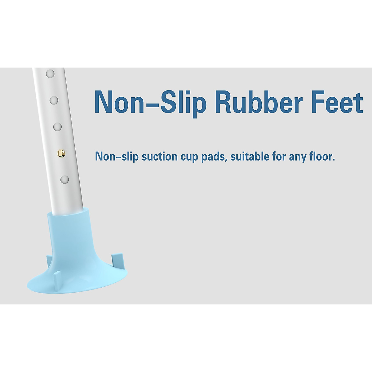 Delog Stand Alone Toilet Safety Rail - Adjustable Width & Height Fit Any Toilet, Medical Toilet Frame for Elderly Handicap Disabled, Folding Handrails