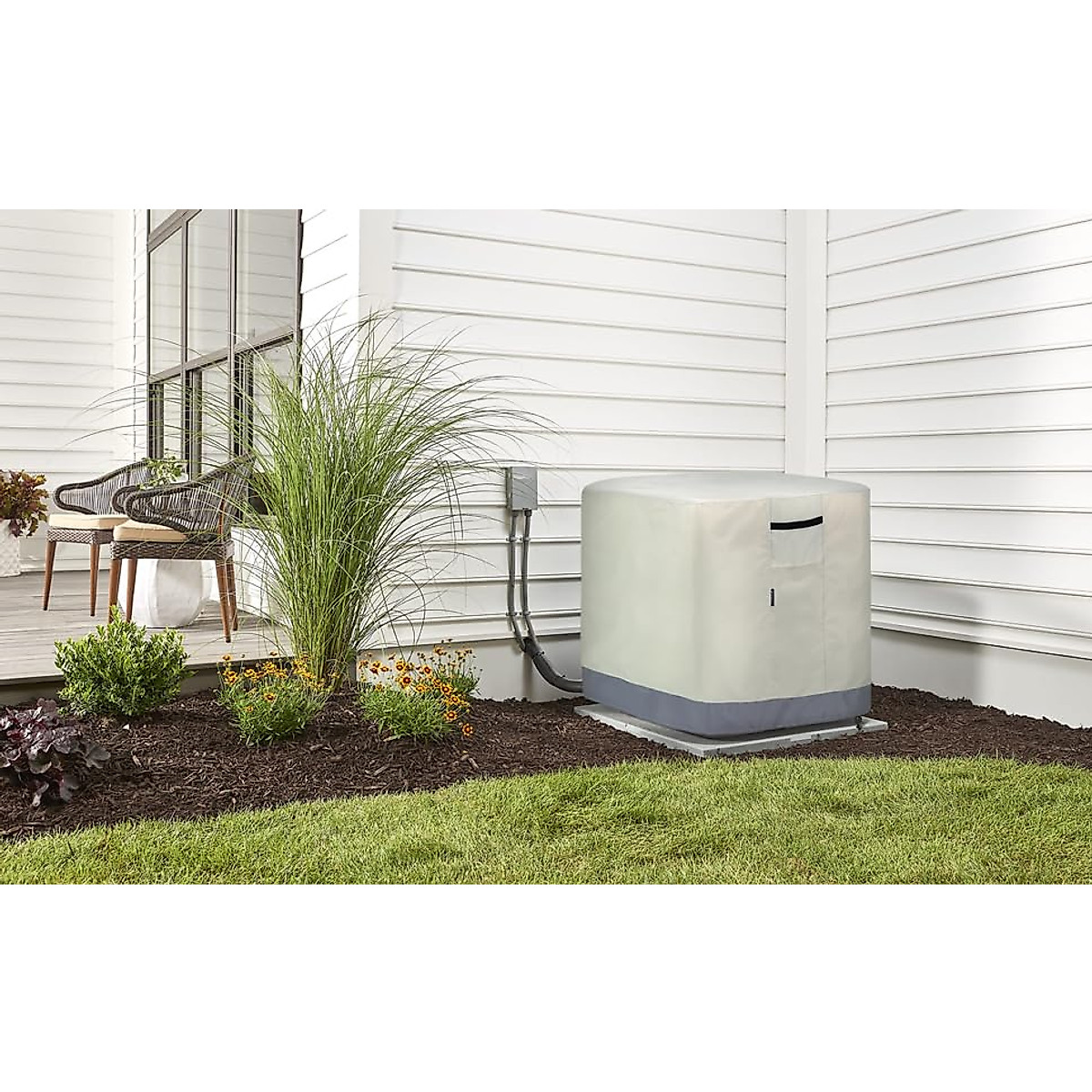 STEECA Air Conditioner Cover for Outside Units, Outdoor Waterproof Square Central AC Cover Fits up to 34L x 34W x 36H inch