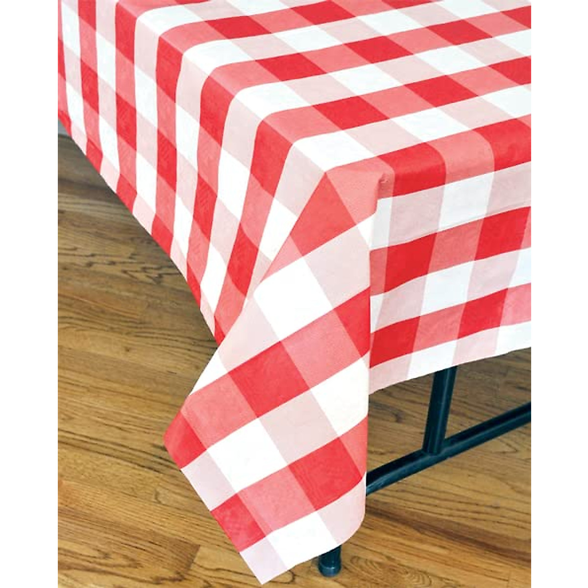 Havercamp Red and White Plaid Table Cover |2 Pack | 54" x 108" | Classic Plaid Collection | Great for Picnic, Barbecue, Cookout, Lumberjack Theme, Playground