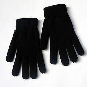 Geicyjiecy Mellons Winter Magic Gloves Warm Strecty Knit Gloves For Men Women, Black, One Size