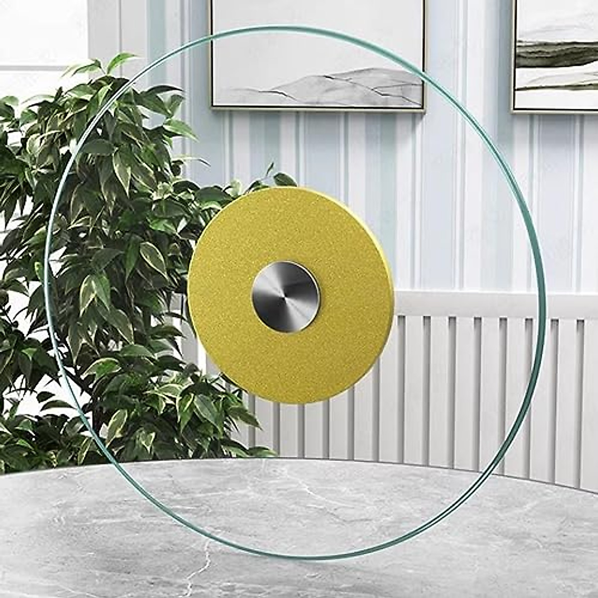 Rotating Tray Round Tempered Glass Lazy Susan Turntable for Kitchen Restaurant Dining Table Heavy Duty Serving Plate (Color : Clear, Size : 100cm/39in)
