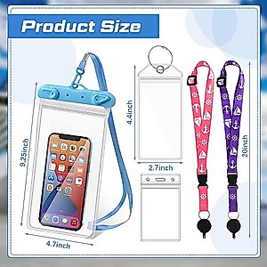 Teling 12 Pcs Cruise Accessories Kit includes 3 Cruise Lanyards with Detachable Clear Badge Holder 6 Cruise Luggage Tag Holder with Metal Loop 6 Waterproof Phone Pouch Carnival (Pink, Blue, Purple)