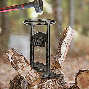 Yan Ran Firewood Kindling Splitter - Manual Wood Log Splitter Firewood Cutter - Cast Iron Wood Splitter Wedge for Home, Campsite (6.5&quot; DIAM.)