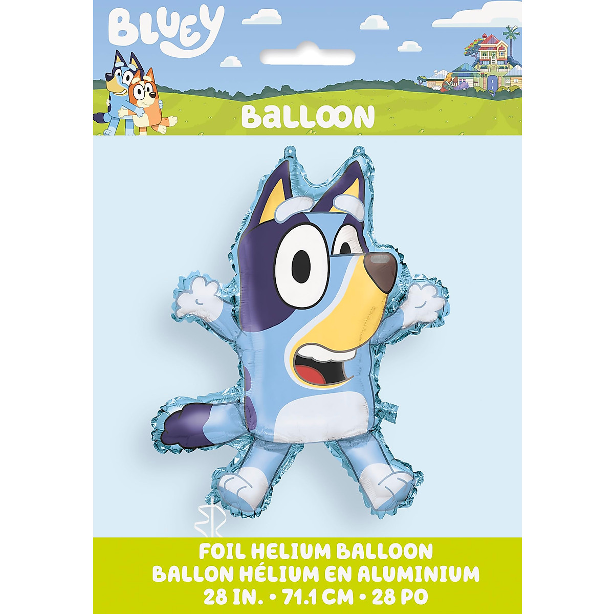 Bluey Birthday Party Supplies & Decorations | Large 28" Foil Bluey Balloon & 18" Round Foil Balloon | Sticker