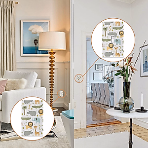 Wild Animals Zoo Toggle Light Switch Wall Plate Electrical Outlet Cover Size 1 Gang 2.9" x 4.6" Kids Decorative Nursery Teen Toddler Room Bedroom Bathroom Decor