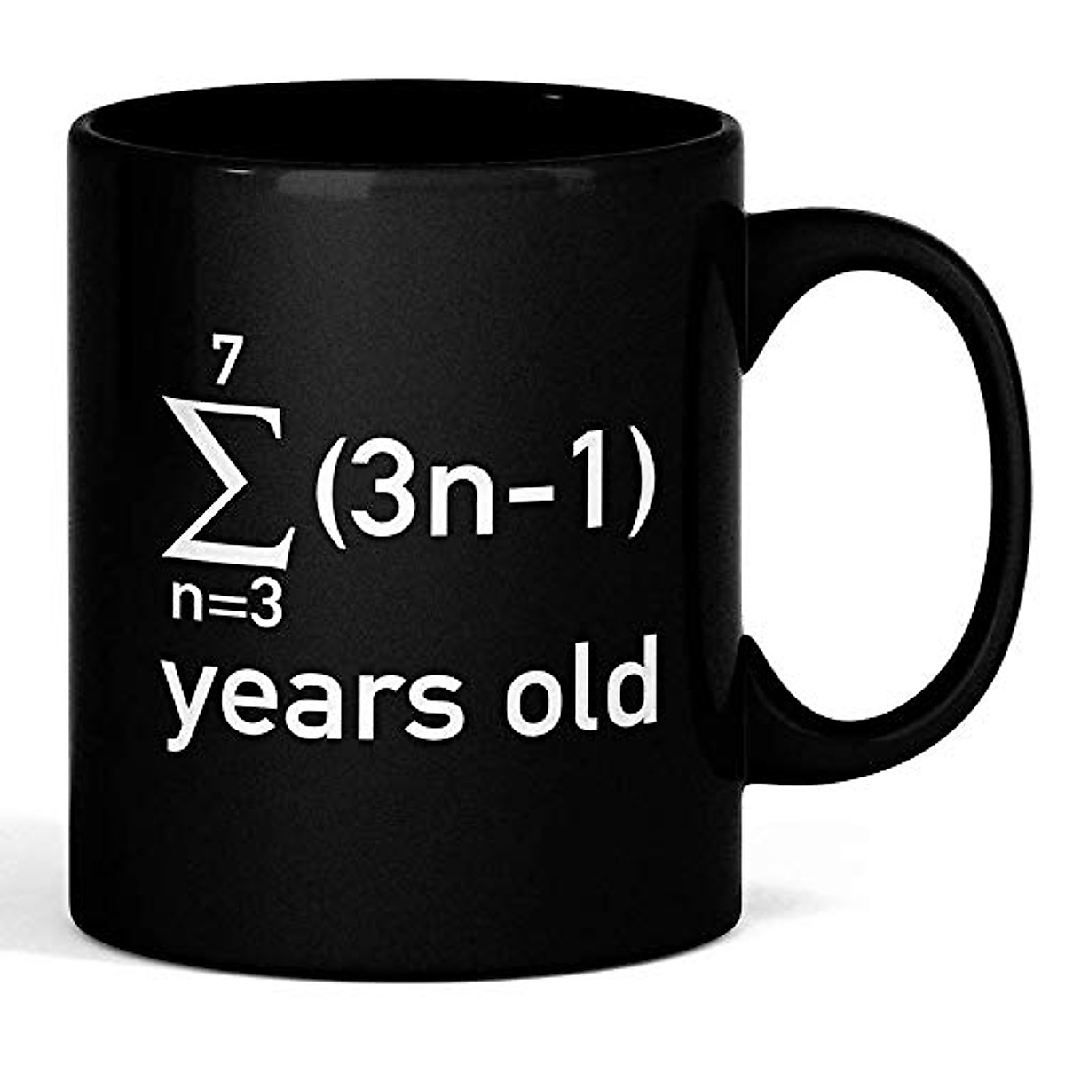 Math Equation 70th Birthday 70 Years Old 11 oz Black Mug - Unique Novelty Ceramic Coffee Cup And Present For Geek Nerd Algebra and Science Lover - Perfect Christmas and B Day Gift For Men and Women