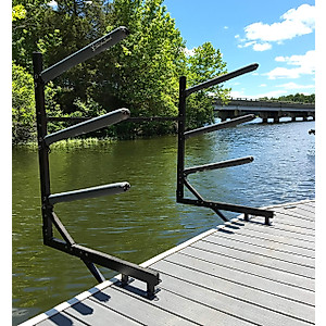 StoreYourBoard Kayak Dock Storage Rack, Outdoor Over The Water Mount, Holds 400 lbs, Heavy-Duty Metal Stand
