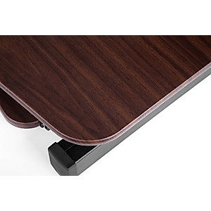 ApexDesk ZT Series Height Adjustable Sit to Stand Electric Desk Converter, 2-Tier Design with Large 36x24 Upper Work Surface and Lower Keyboard Tray Deck (Electric Riser, Walnut)