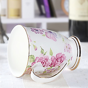 AWHOME Royal Fine Bone China Coffee Mug Assorted colors Tea Cup about 11oz /330ml (1, red)