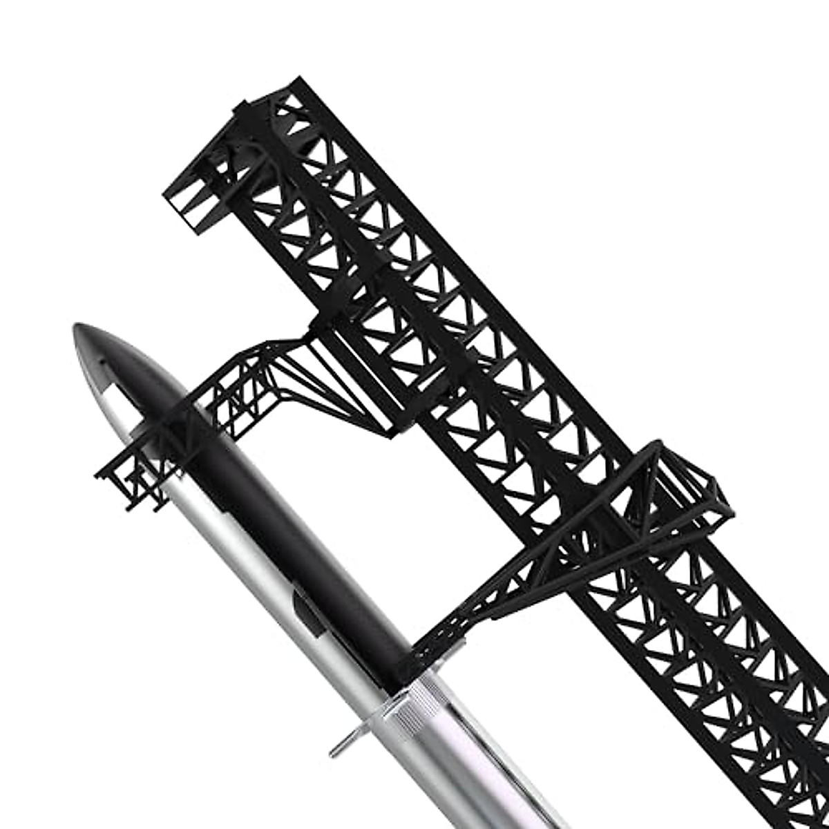 SpaceX Starship Rocket Model Set NASA Gifts - Dragon Spacecraft Heavy Falcon 9 Booster Launcher with Metallic Texture - Desktop Ornament, Aerospace Collectible Gift for Kids Adults Space Lover