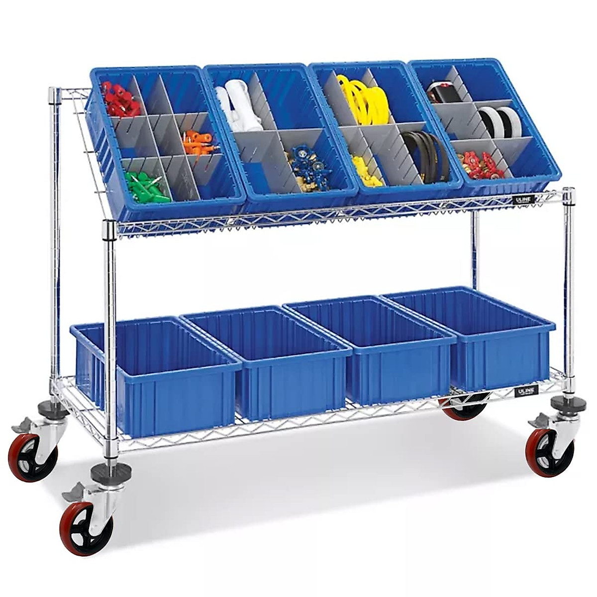 HANDSAMMU 6 inch Heavy Duty Caster Wheel-Industrial Caster Wheels, Polyurethane Tread Cast lron Wheels(Crown)- Set of 4 with up to 4800LB Capacity